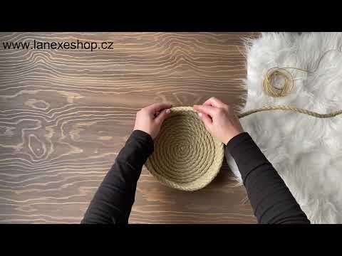 Jak vyrobit košík z lan - tutoriál CZ - YouTube