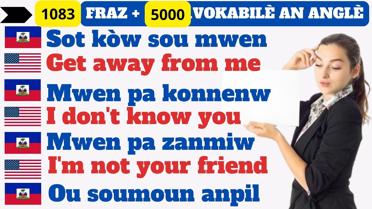 KOU ANGLÈ ONLINE 24/24 -APRANN PALE ANGLAIS RAPID -APRANN PALE ANGLÈ ...