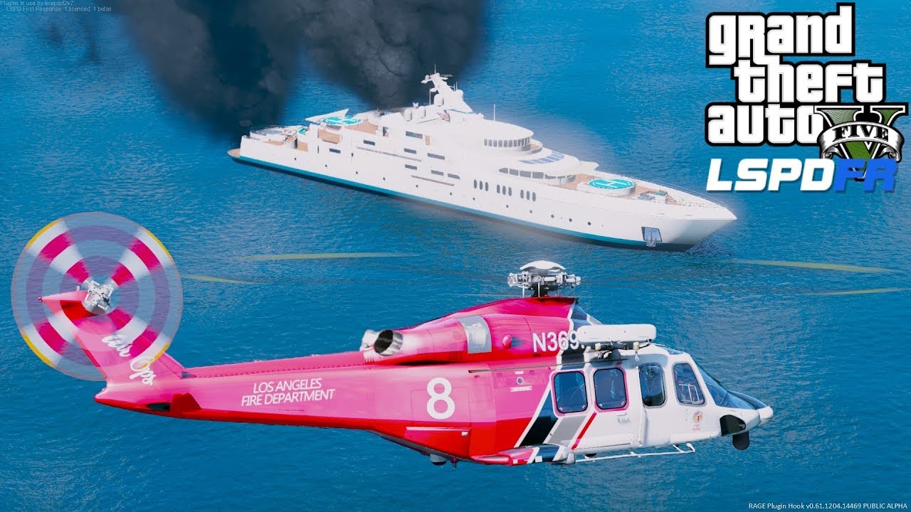 GTA 5 LSPDFR Coastal Callouts - LAFD Air Ops AW139 Helicopter Responds ...