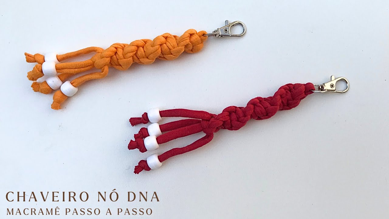 Chaveiro de macramê passo a passo | Tutorial para Iniciantes | Macrame ...