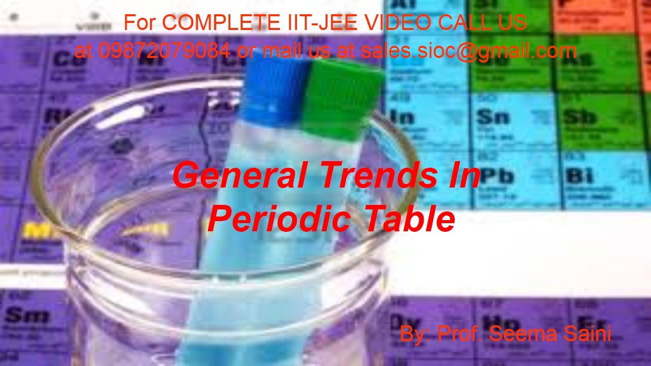 IIT JEE | CHEMISTRY | p-BLOCK ELEMENTS | GENERAL TRENDS IN PERIODIC ...