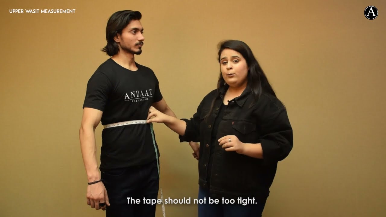 How To Measure Men's Upper Waist? Upper Waist Measurement | Andaaz ...