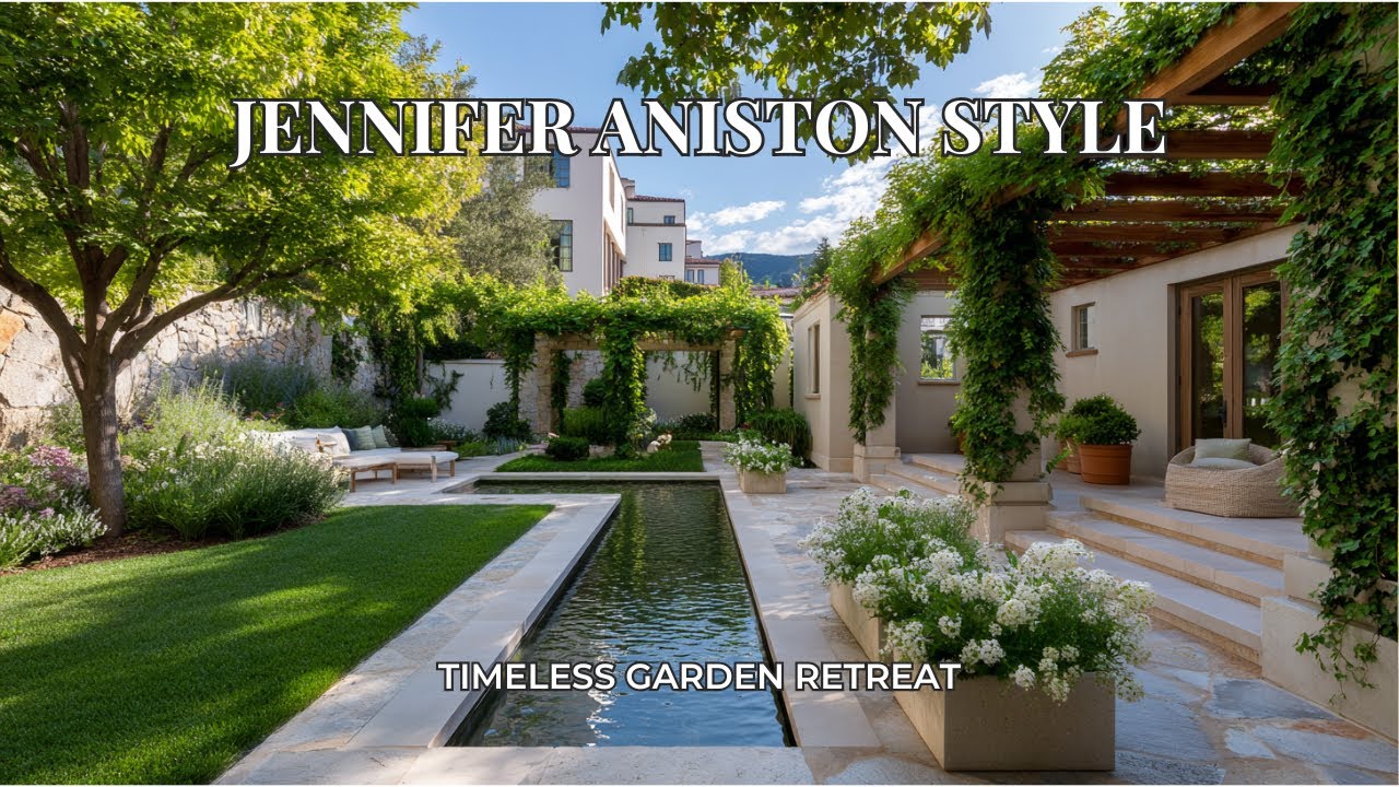 Jennifer Aniston Outdoor Retreat | Timeless Serenity in Modern Classic ...