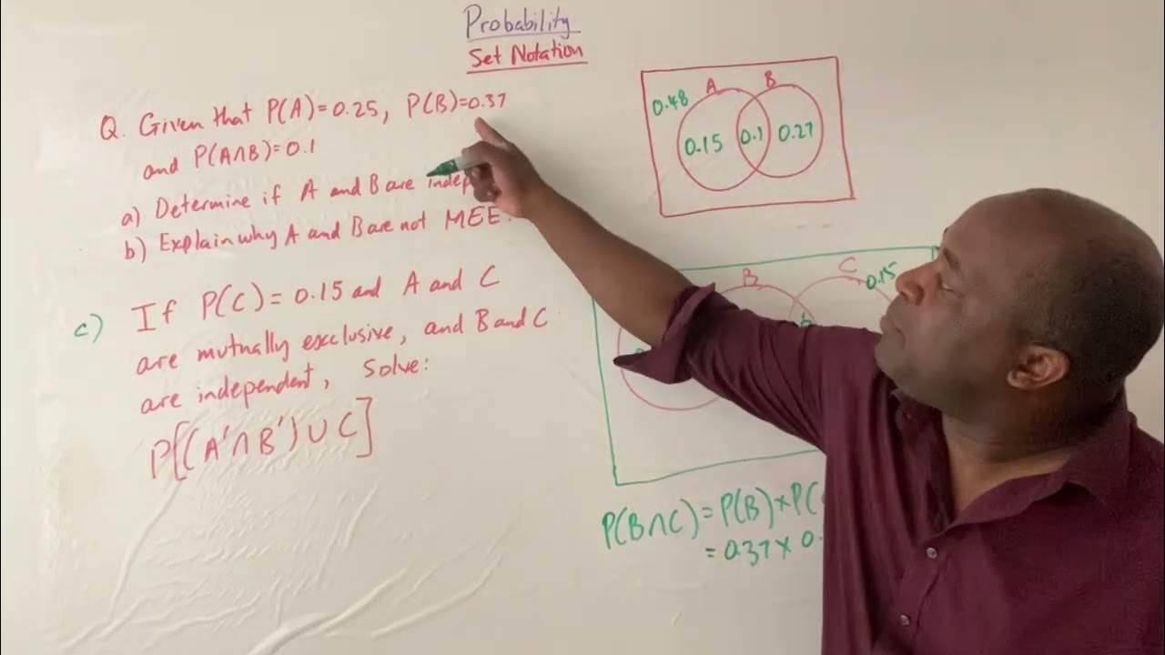 A level Probability: set notation - YouTube