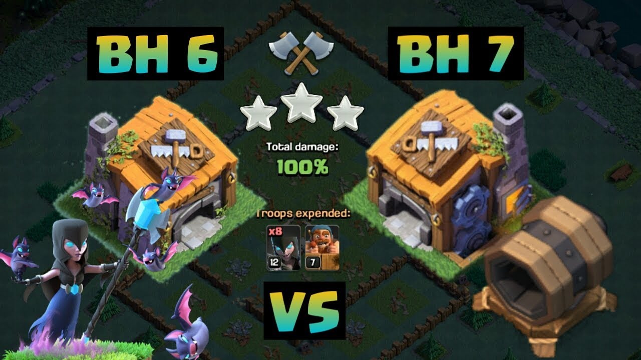 BH6 VS BH7| BH6 3 STAR BH7| CLASH OF CLANS| BUILDER VILLAGE| MASS NIGHT ...