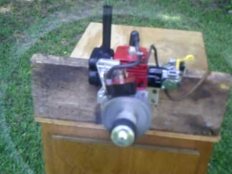 WEEDEATER FEATHERLITE 21CC RC GAS ENGINE RUNNING DEREK - YouTube