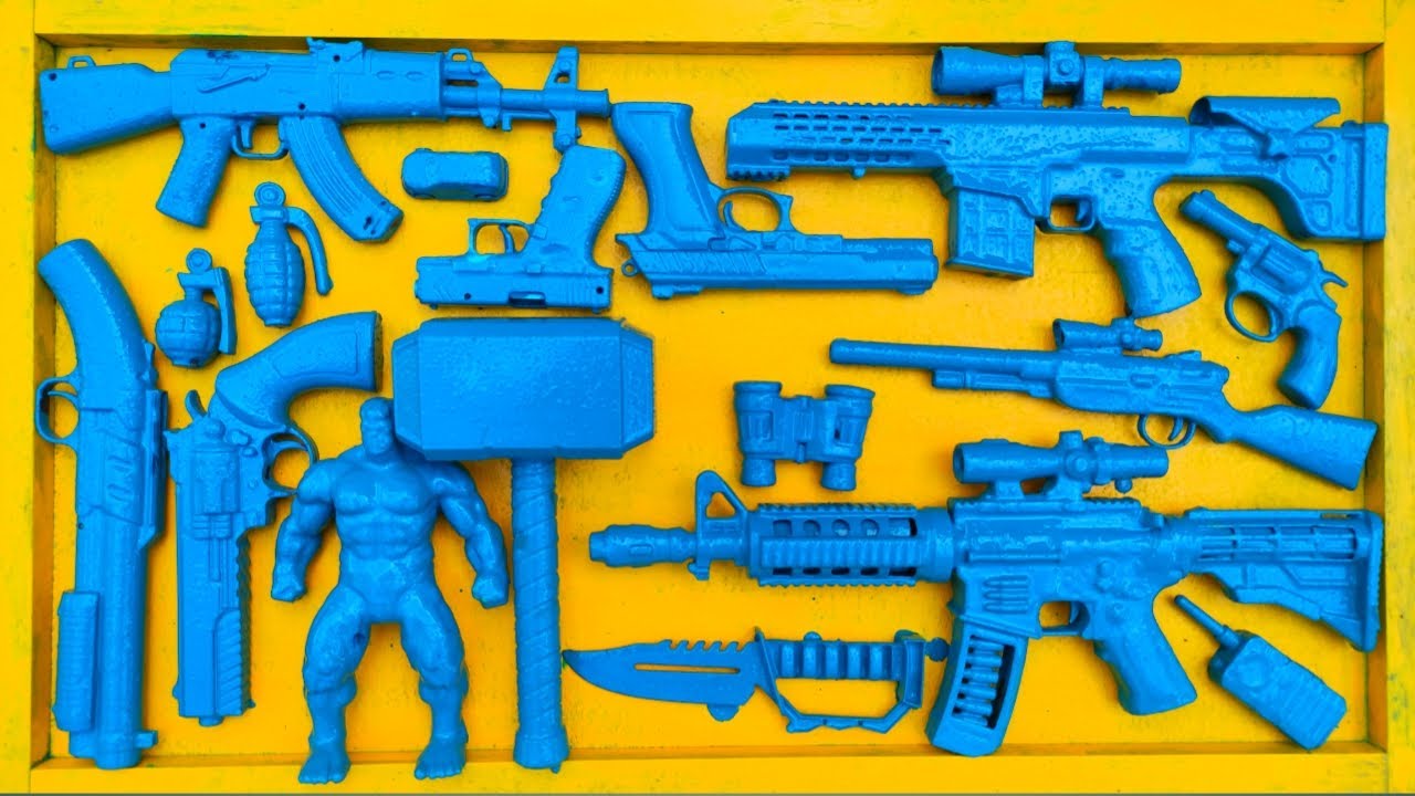 Membersihkan Nerf Sniper Rifle, Ak 47, Shotgun, Assault Rifle, Glock ...
