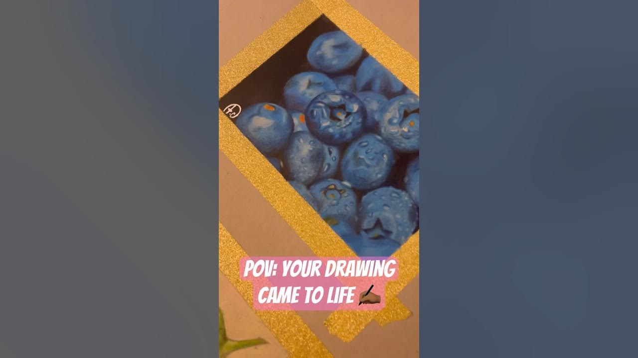 Who Wants More ๐ ๐พ Shorts Art Prismacolor Blueberries Realism Drawing Youtube