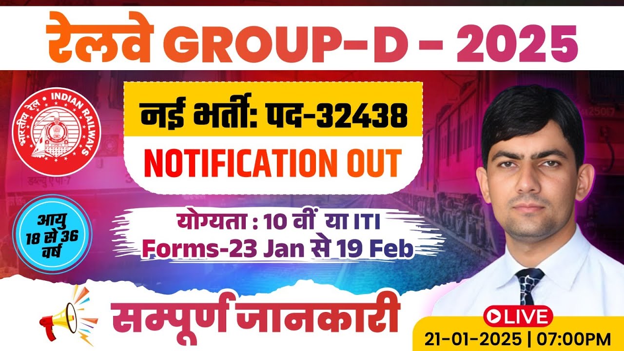 RRB Group D Notification 2025 | Qualification, Age, Post | Railway ...