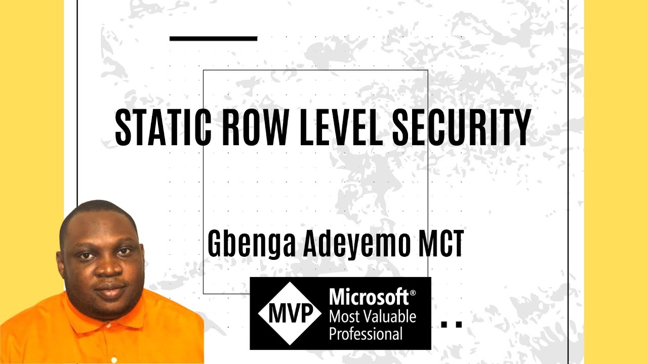 STATIC ROW LEVEL SECURITY IN POWER BI #powerbi #powerbideveloper #power ...