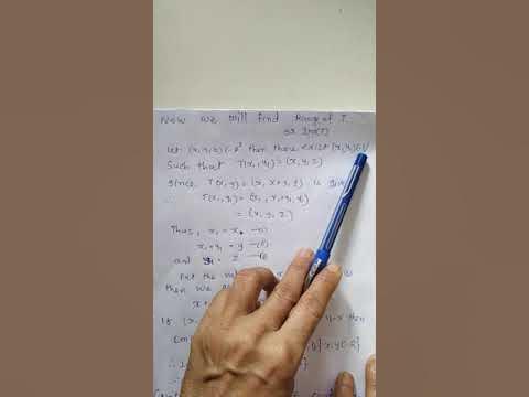 Example find the range and kernel of linear map - YouTube