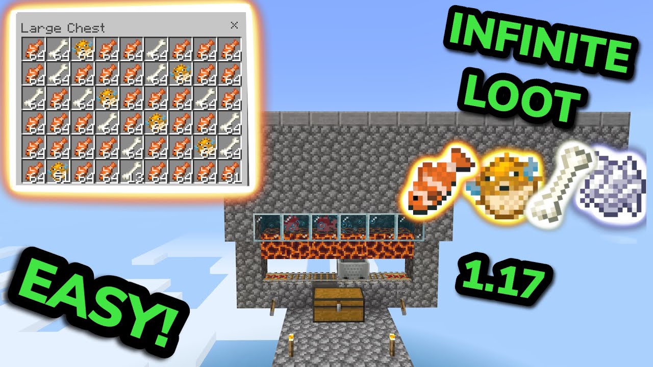 SIMPLE 1.17 AUTOMATIC TROPICAL FISH/PUFFERFISH FARM in Minecraft ...