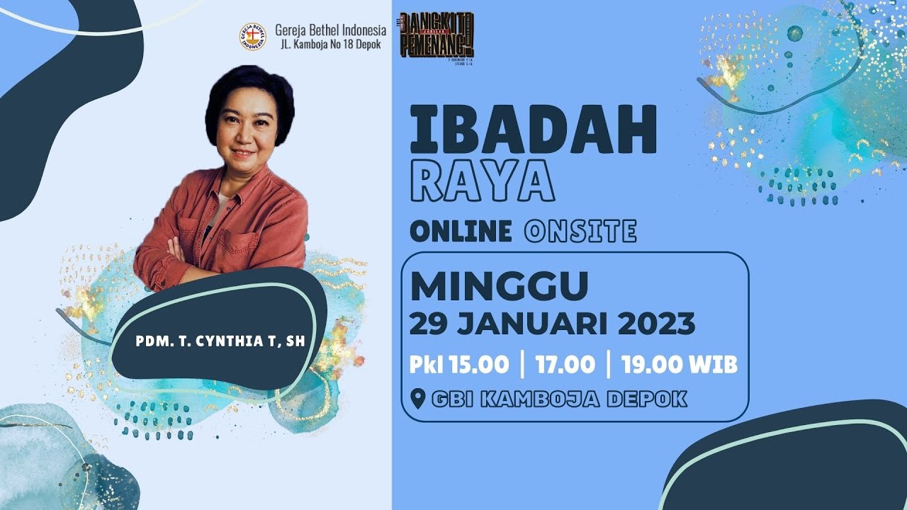 LIVE STREAMING IBADAH RAYA V GBI KAMBOJA - MINGGU , 29 JANUARI 2023 Pdm ...