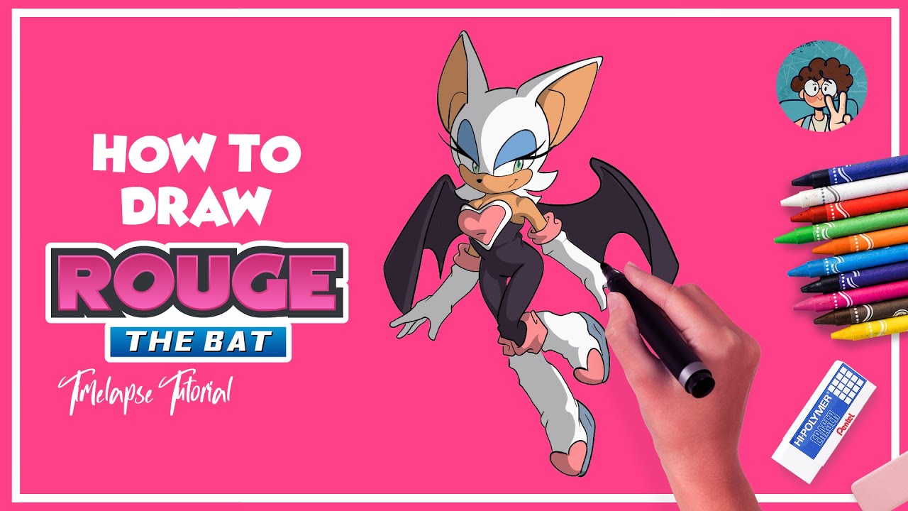 How to draw rouge the bat I Sketching Secrets Revealed - YouTube