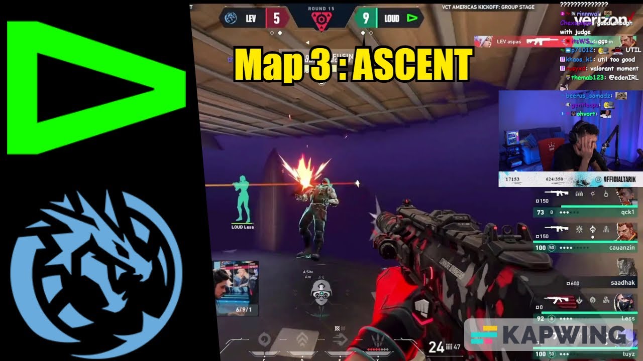 Tarik reacts to LOUD vs LEV | Game 3 | VCT AMERICAS 2024 | - YouTube