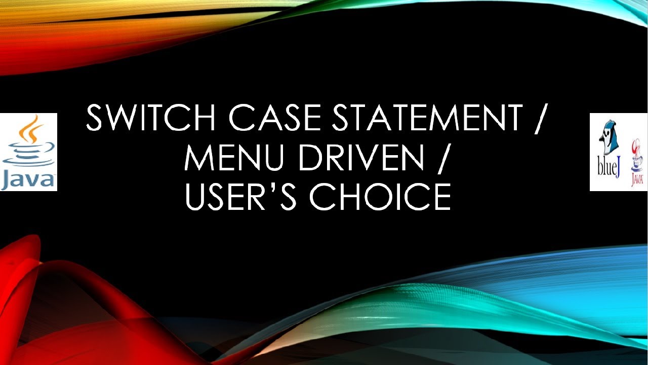 Switch case or menu driven or user's choice || ICSE JAVA - YouTube