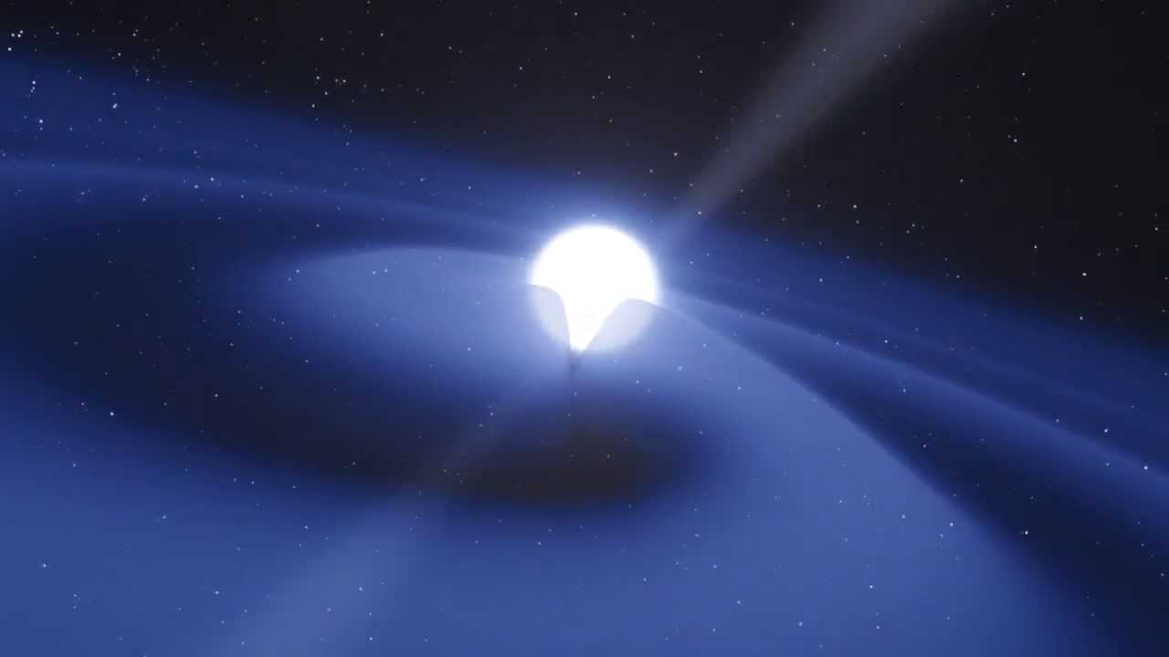ESO. Artist's impression of the pulsar PSR J0348+0432 and its white ...