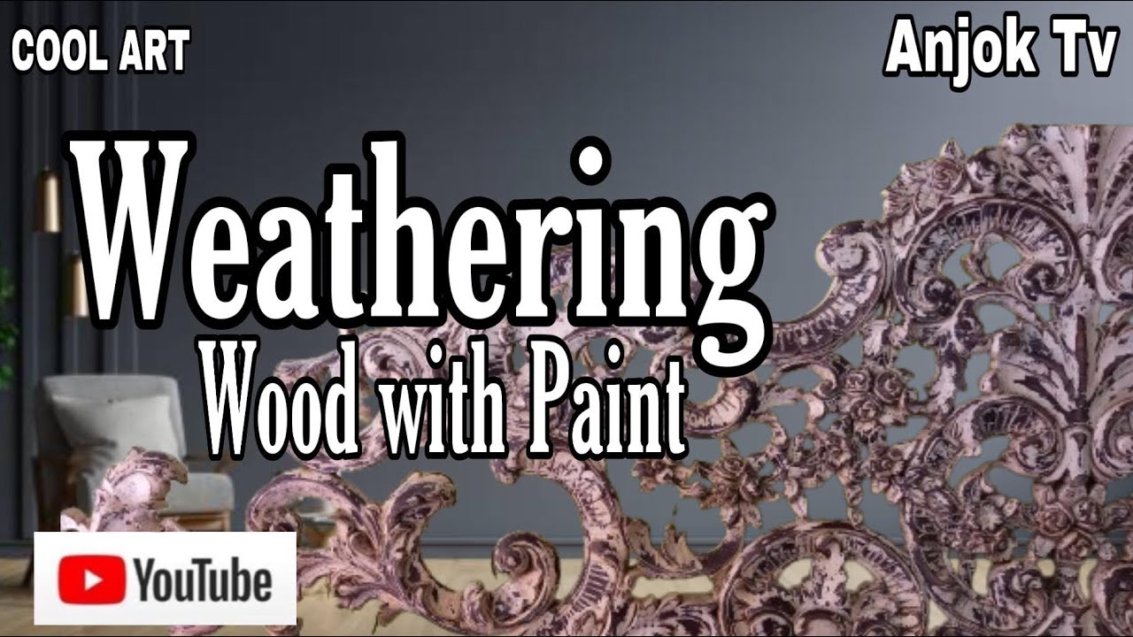 How to Weather Wood With Paint/DIY/Distressed Wood/Making Wood Look Old ...