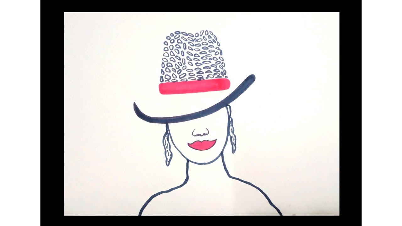 GLAMOROUS WOMAN EASY DRAWING STEP BY STEP - YouTube