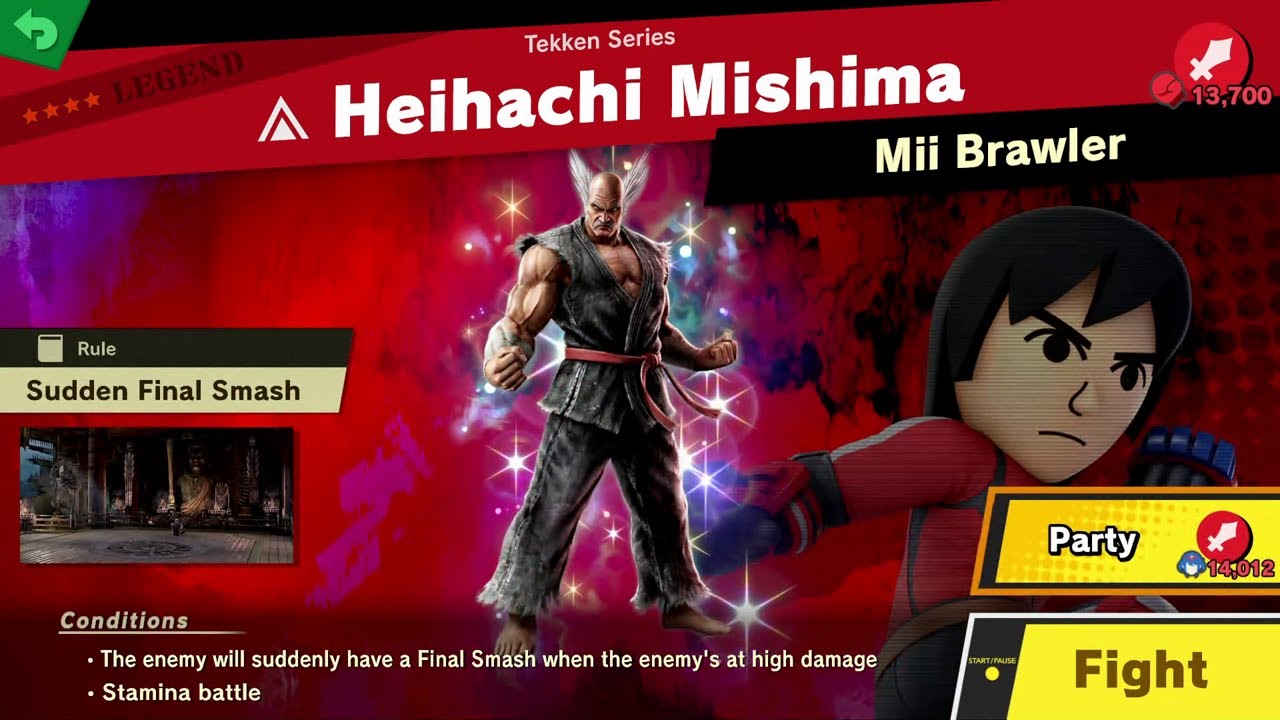 Super Smash Bros Ultimate: Heihachi Mishima Spirit Battle - YouTube