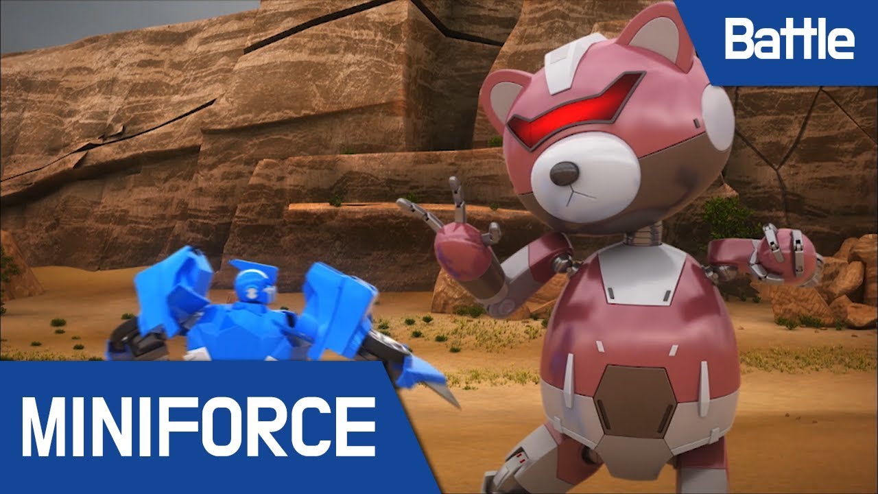 [MiniForce Battle Scene 20] Miniforce VS Teddy Bear Mechamon - YouTube