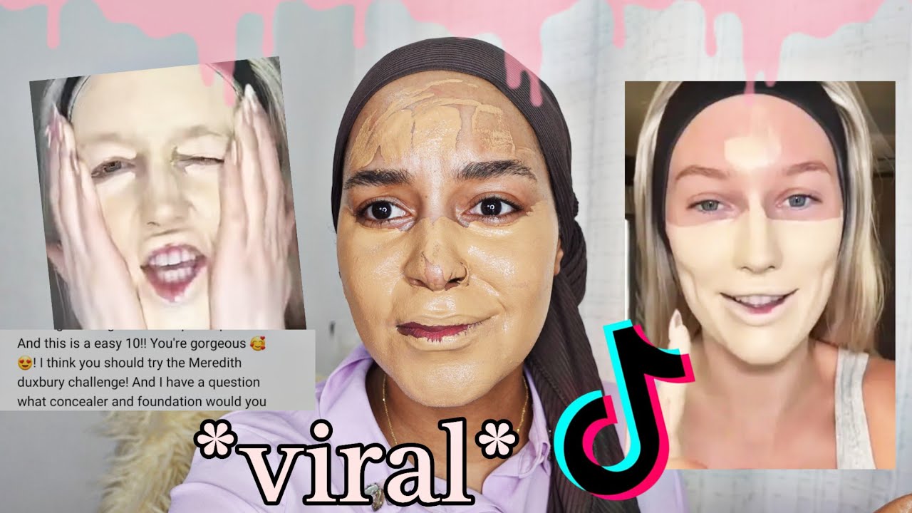 I Tried The Viral Foundation Challenge π Meredith Duxburys