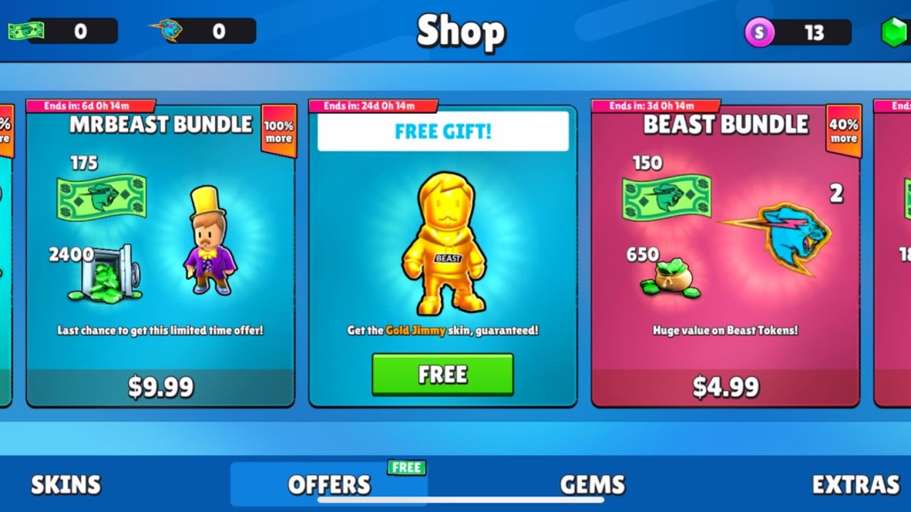 FREE Gold Jimmy Special Skin in Stumble Guys - YouTube