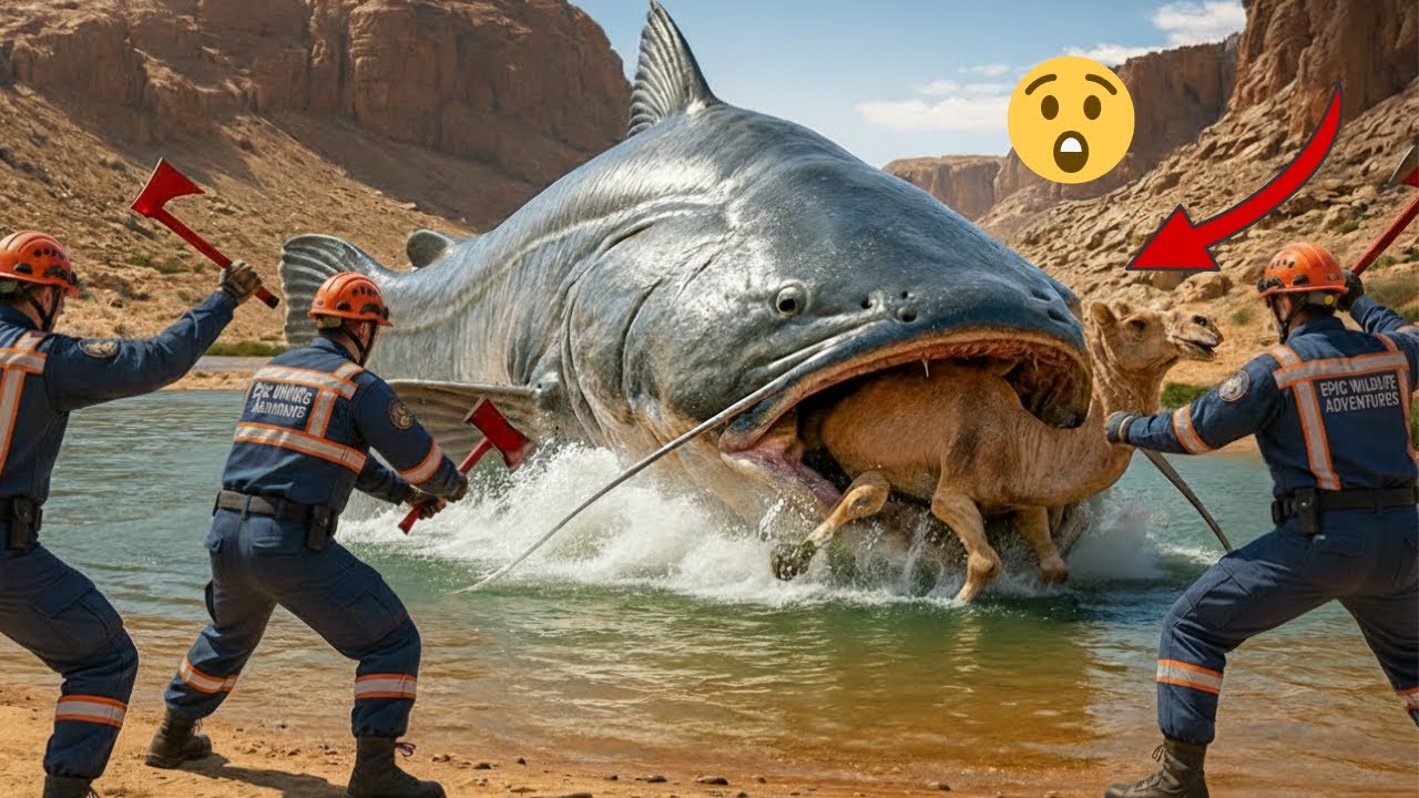Desert Horror! Giant Catfish Nearly Kills Camel 😱 - YouTube