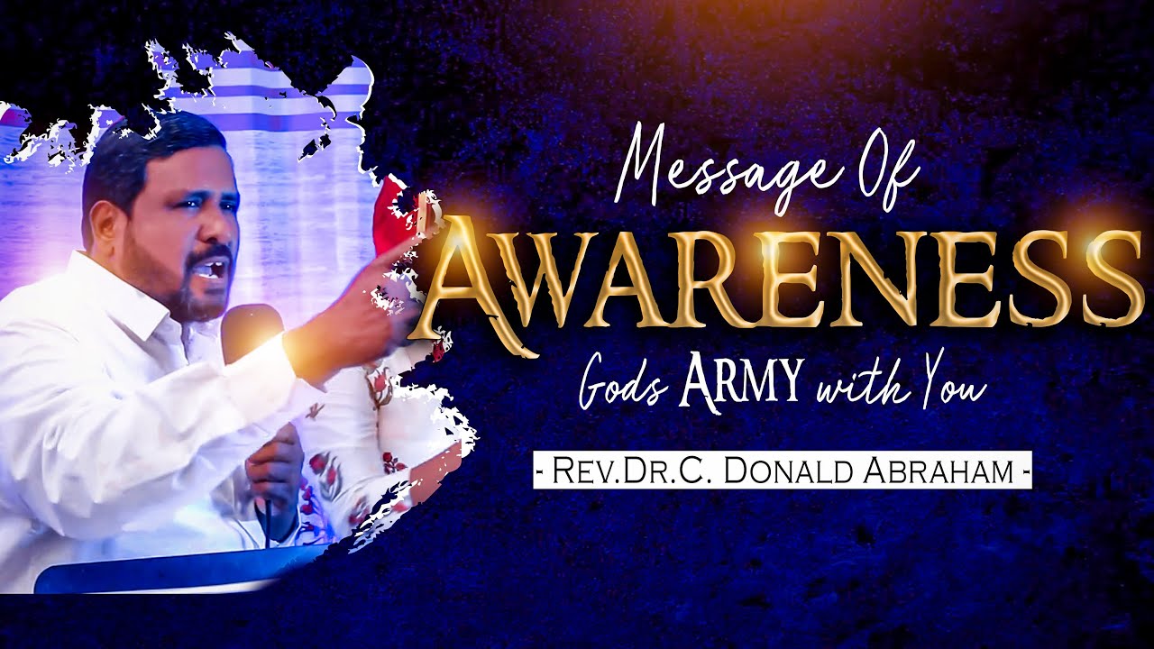 🛑Awareness Message 2020 | விழிப்புணர்வு | Rev.Dr.C.Donald Abraham ...