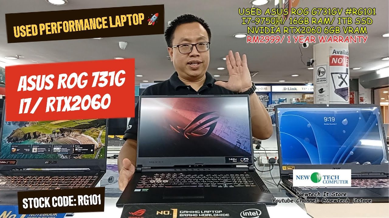 USED ASUS ROG G731 Gaming Laptop G731GV intel i7 9TH 16GB 512GB SSD ...