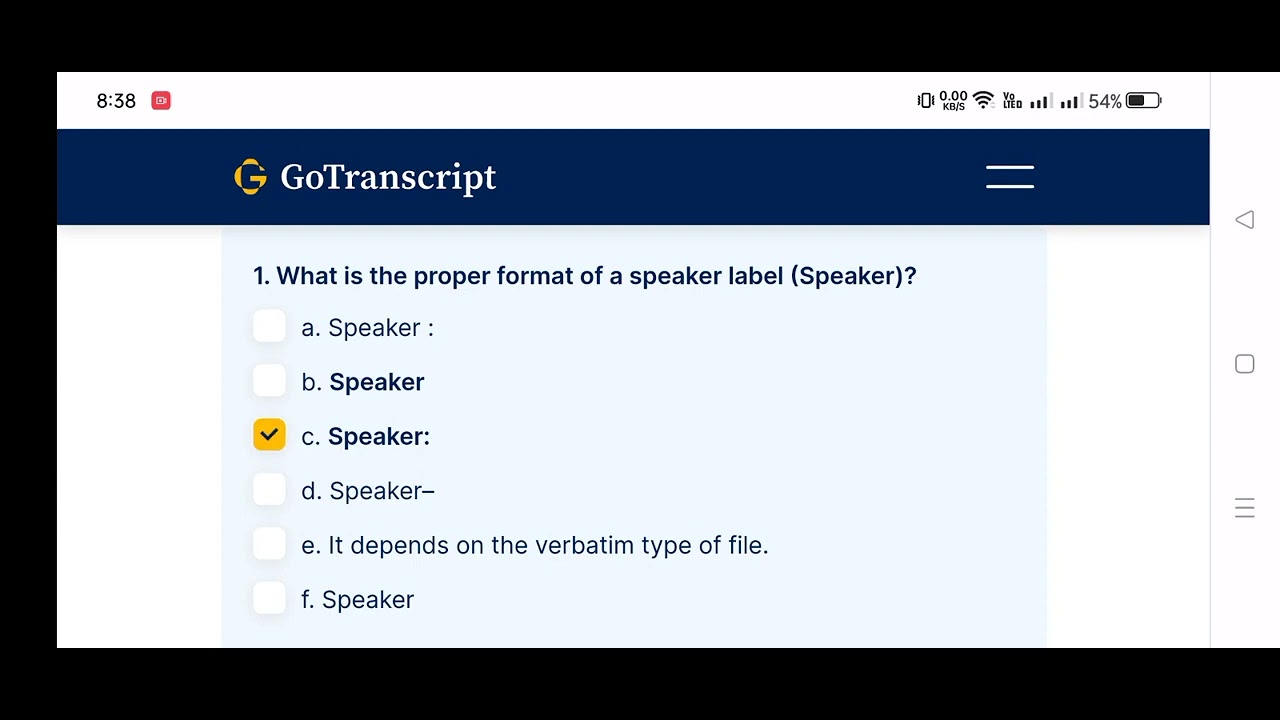 3.What is the proper format of a speaker label (Speaker ...