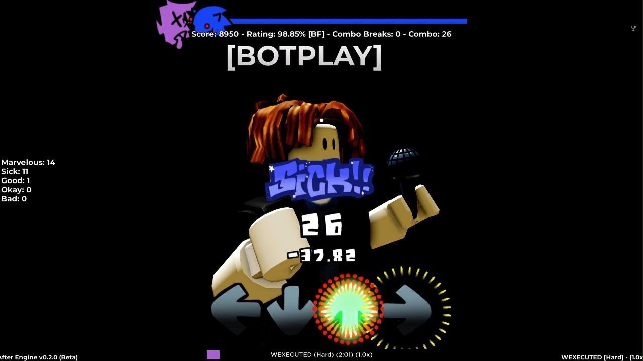 Fnf Roblox / Wega: Wexecuted / 14 combos break / 1.4 rate - YouTube