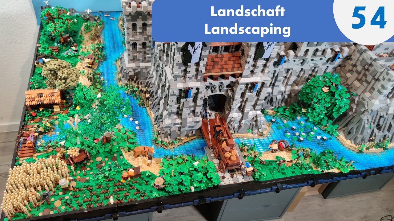 #54 Landschaftsbau - BUILDING A CASTLE WITH LEGO AND OTHER BRICKS - YouTube