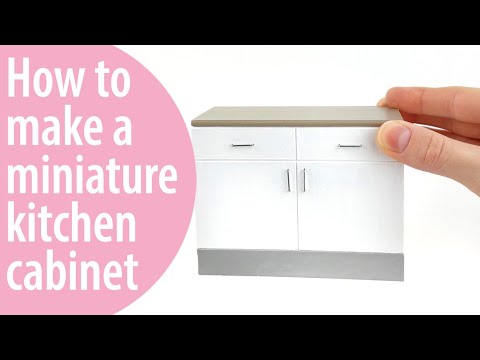 How to Make a Miniature Kitchen Cabinet - YouTube