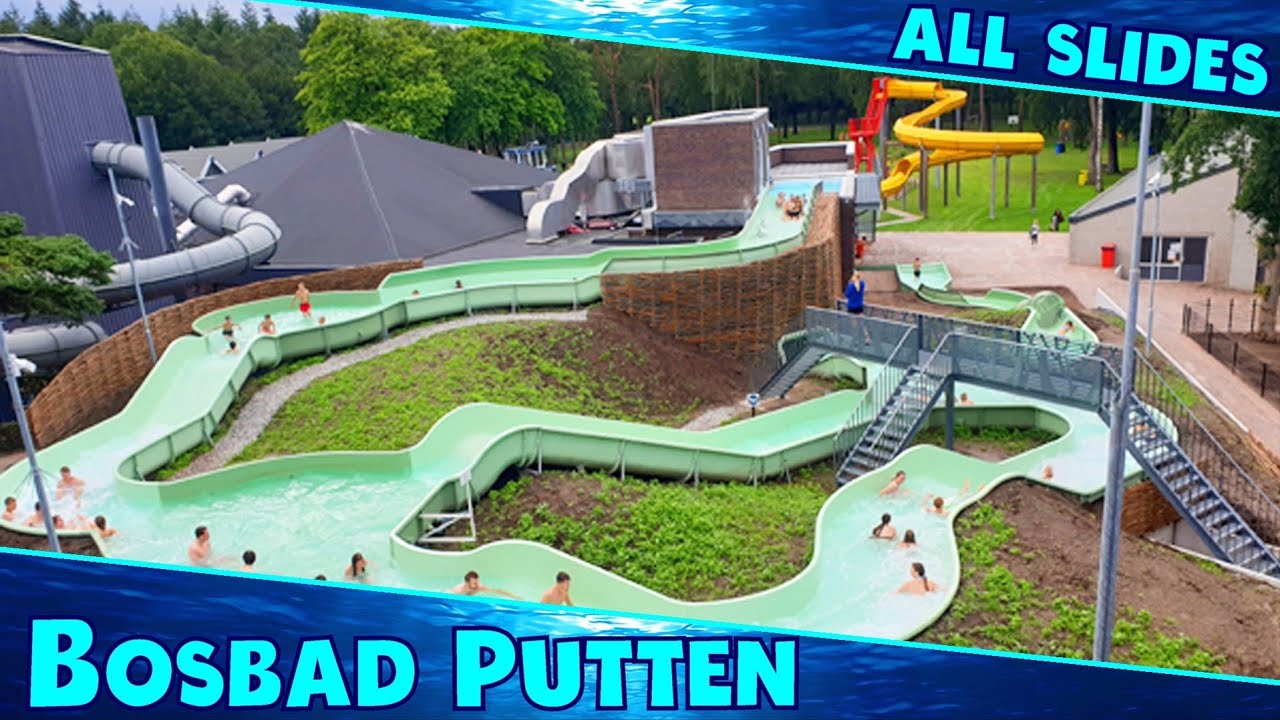 All Water Slides & Overview at Bosbad Putten, Netherlands (+NEW Wild ...