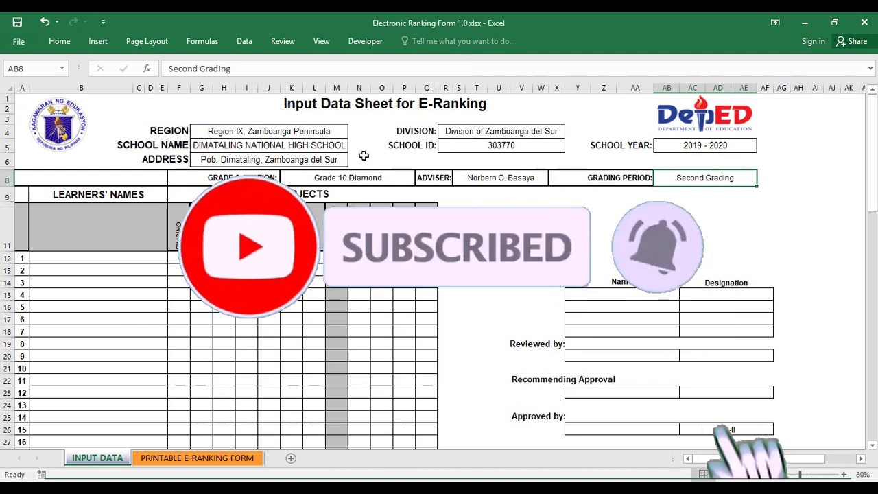 Automated Electronic Ranking Form for Elementary and High School ...