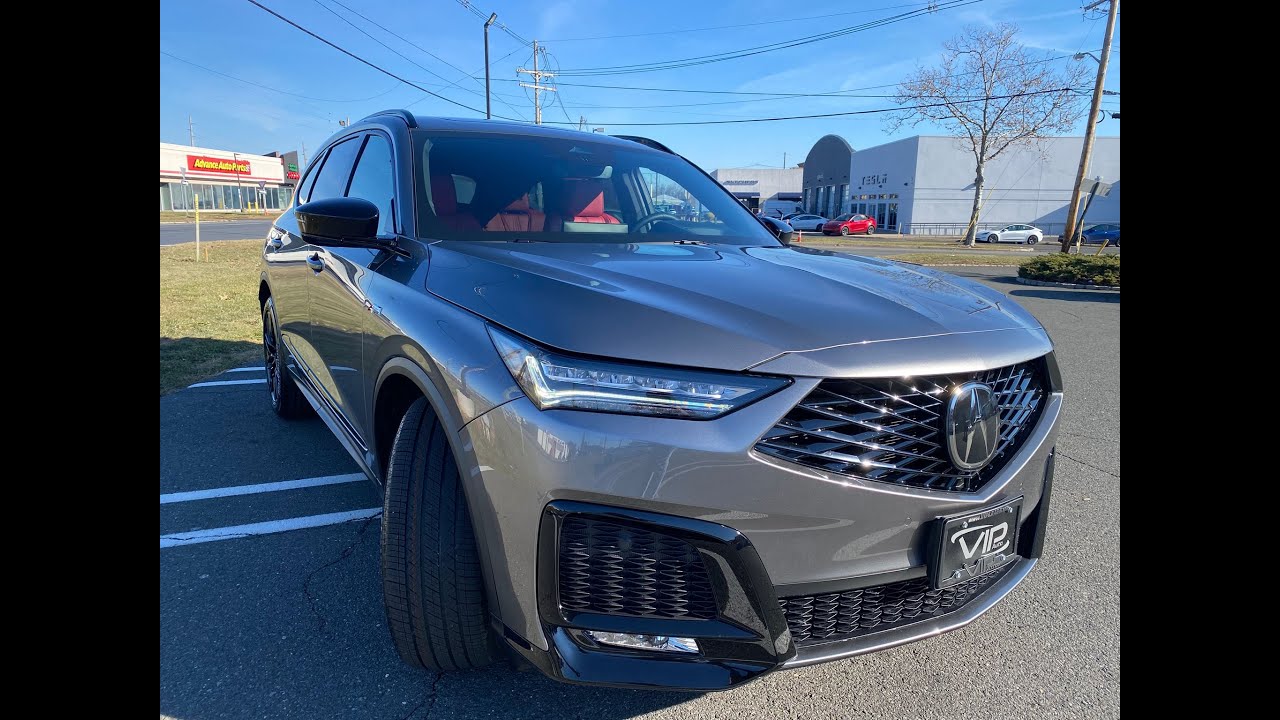 2025 Acura MDX SH-AWD A-Spec ADV Liquid Carbon M / Red: Lease in NYC ...