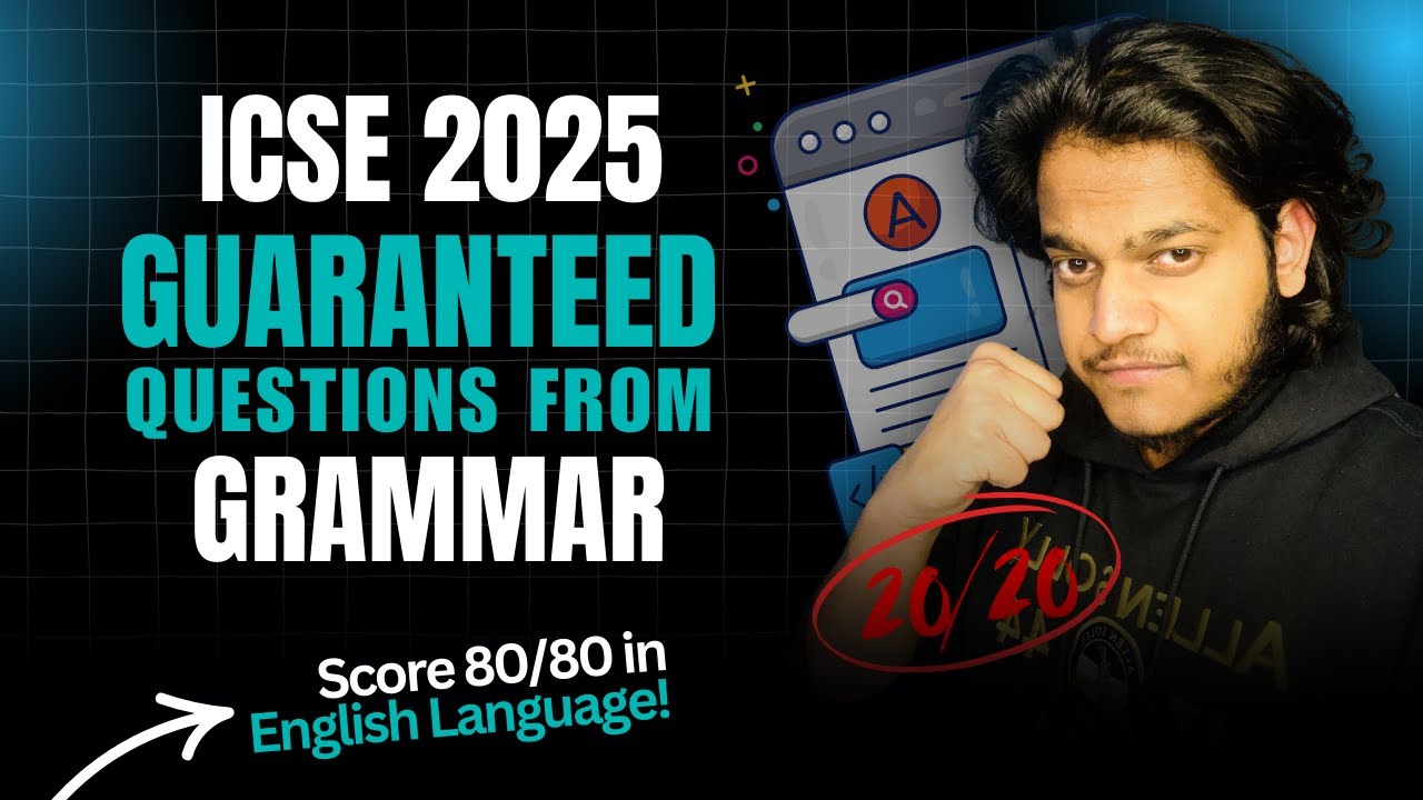 ICSE 10th English Language 2025: 100% Expected Grammar Questions for ...