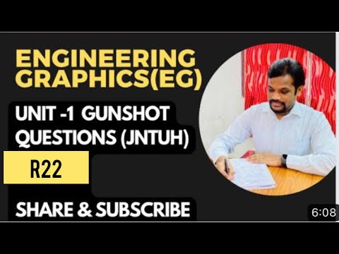 ENGINEERING GRAPHICS (EG) (CAEG)UNIT-1 GUNSHOT QUESTIONS JNTUH R22/R18 ...