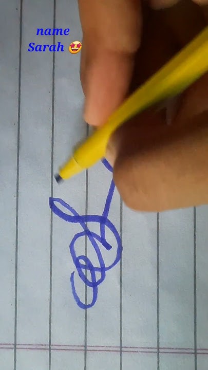 how to write ️ beautiful 😍 cursive writing name sarah #youtubeshorts # ...