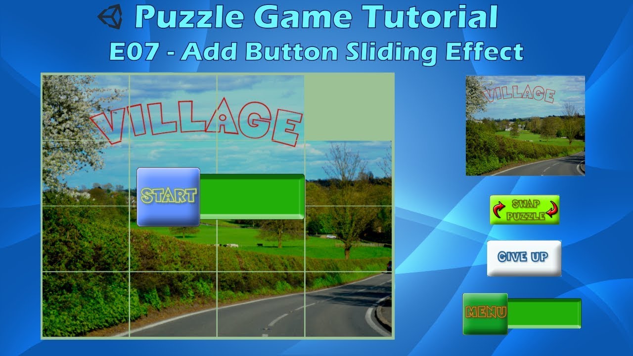 How to make a Puzzle Game (E07 Add Button Sliding Effect) - Unity ...