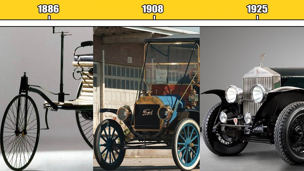 From moterwagen to first Rolls-Royce phantom: History of cars. - YouTube