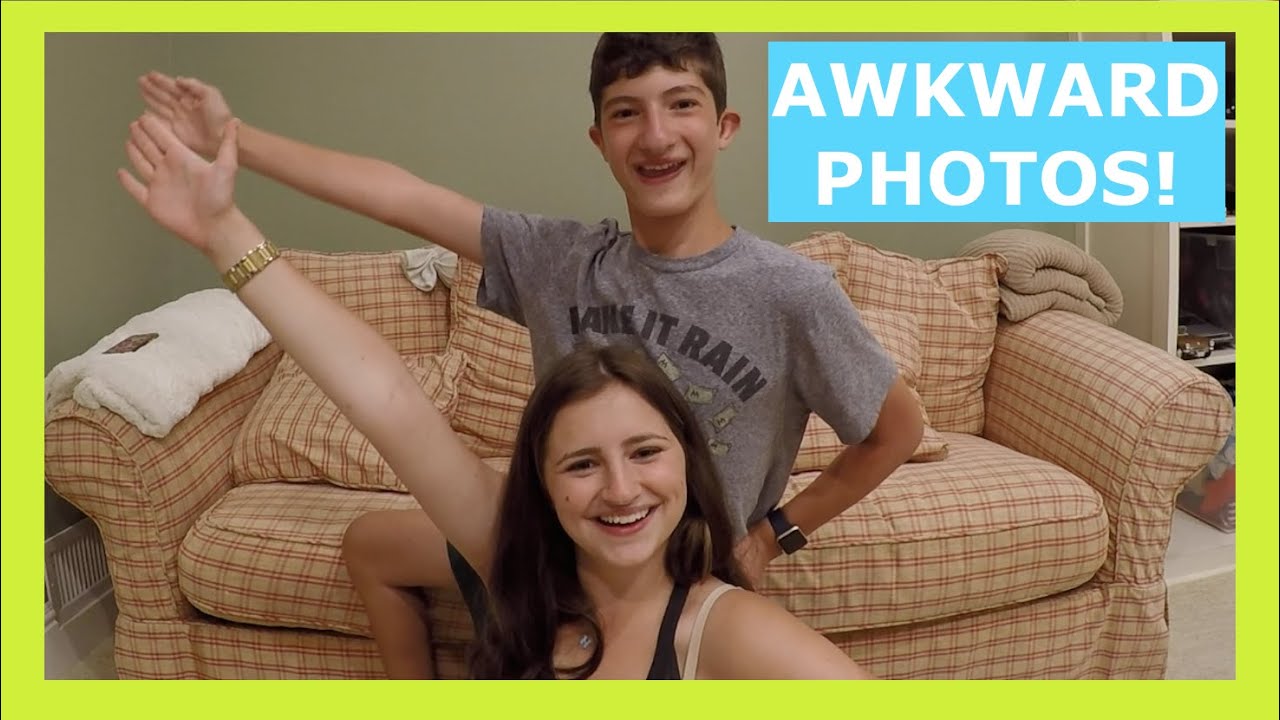 RECREATING AWKWARD SIBLING PHOTOS! (FT. MY BROTHER!) - YouTube