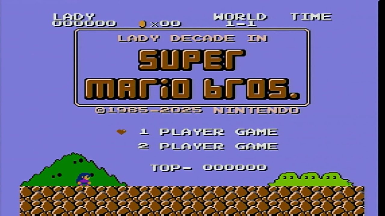 Lady Decade in Super Mario Bros. (NES Hack) Gameplay - YouTube