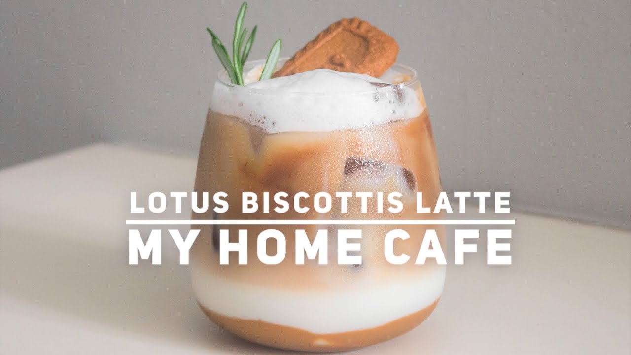 Lotus Biscoff Latte Recipe - My Home Cafe - YouTube