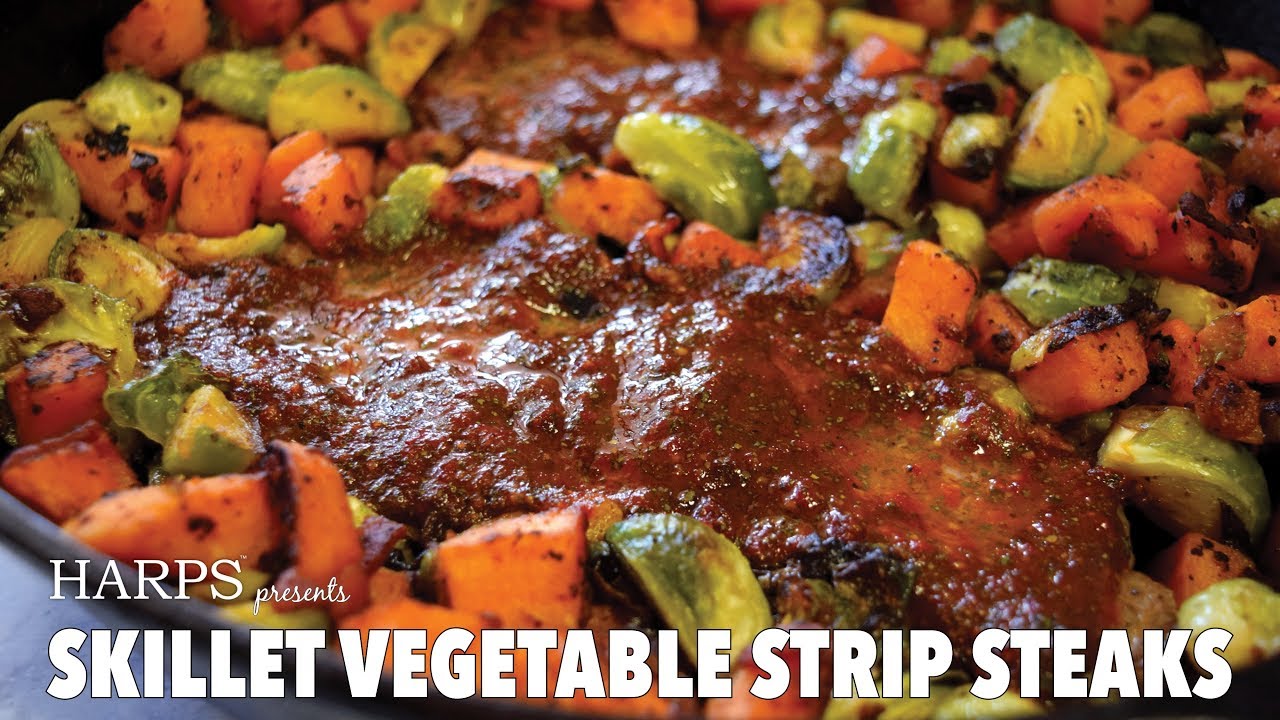 Skillet Vegetable Strip Steaks - YouTube