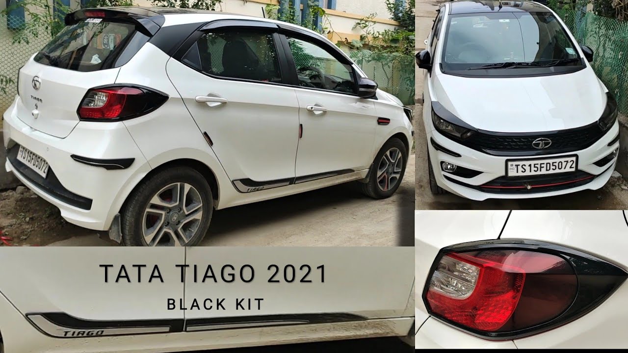Tata Tiago 2021 Black Modified After Market || Car Accessories || Full ...