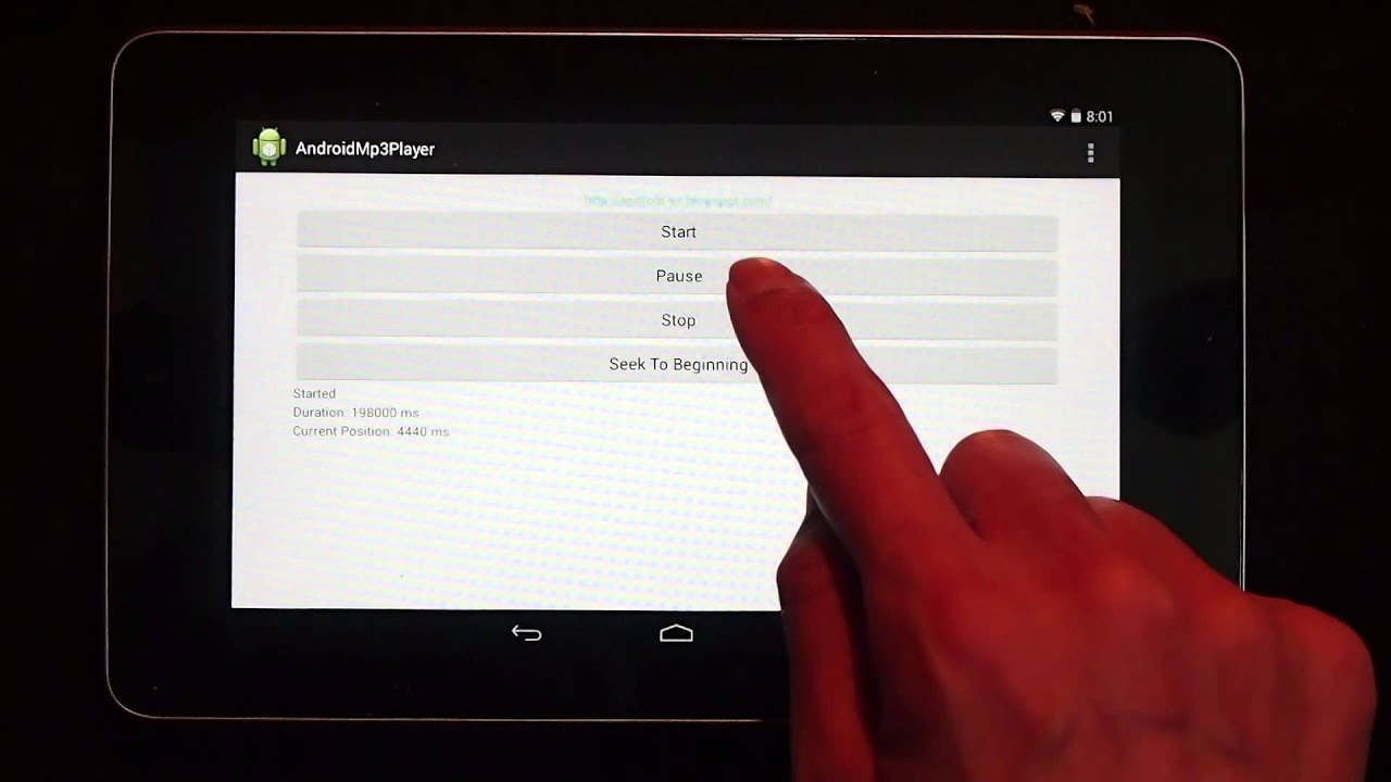 Example of MP3 player using MediaPlayer - YouTube