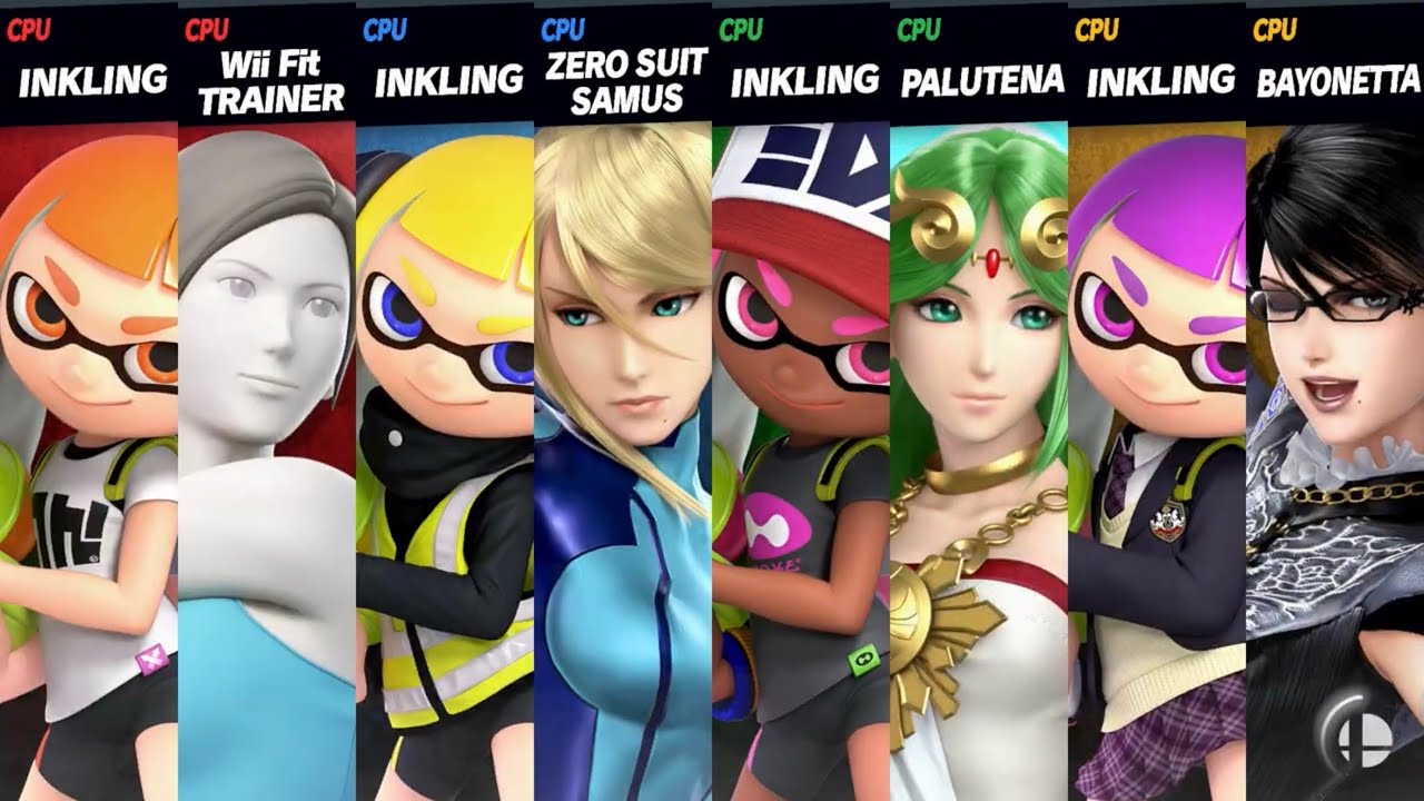 Super Smash Bros. Ultimate - Inkling Girls & Women Team Battle - YouTube