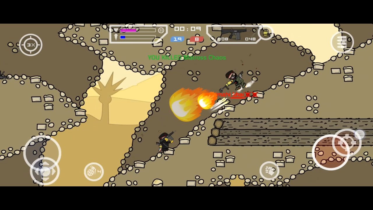 Mini Militia DA2 Team Death Match Gameplay on Underground Map - YouTube